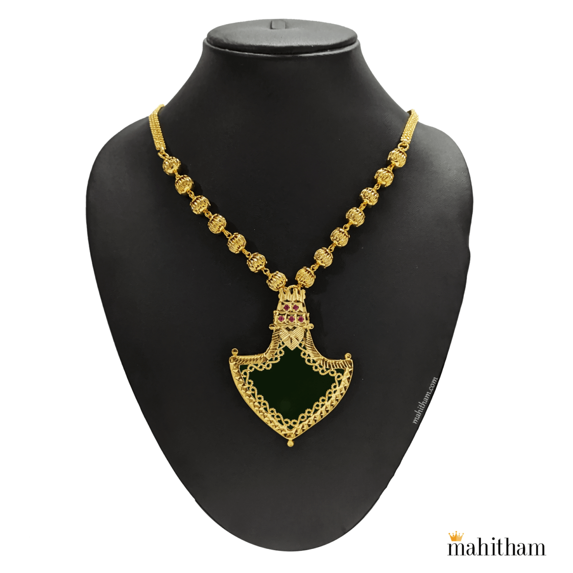 Palakka One Gram Gold Lakshmi Locket with Chain MG-1076 - Mahitham ...