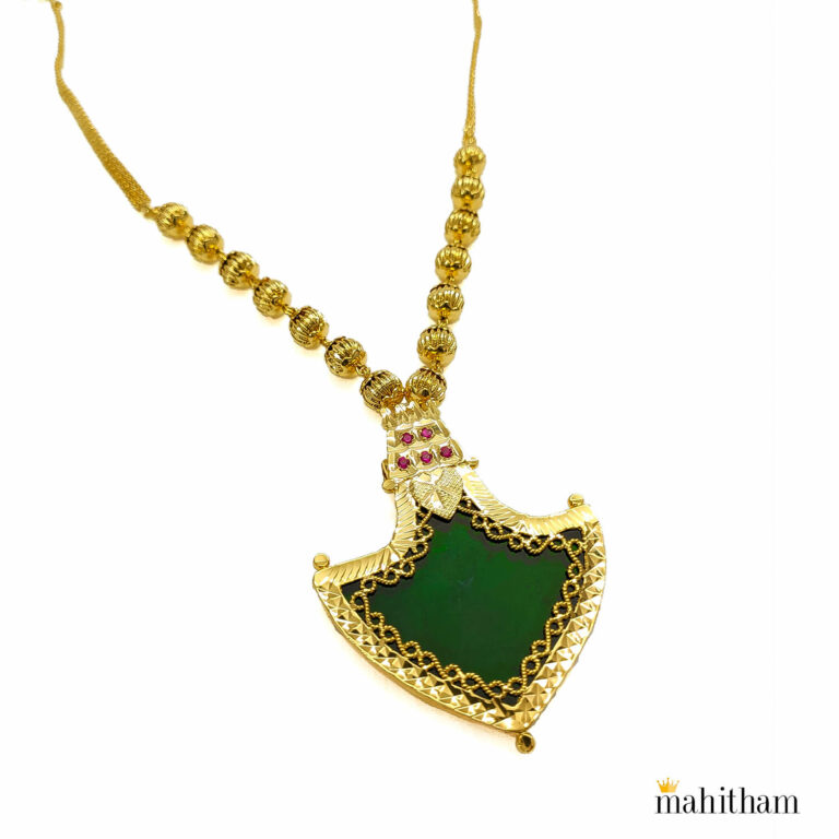 Palakka Designer Locket with Balls One Gram Gold Chain MG-973 ...