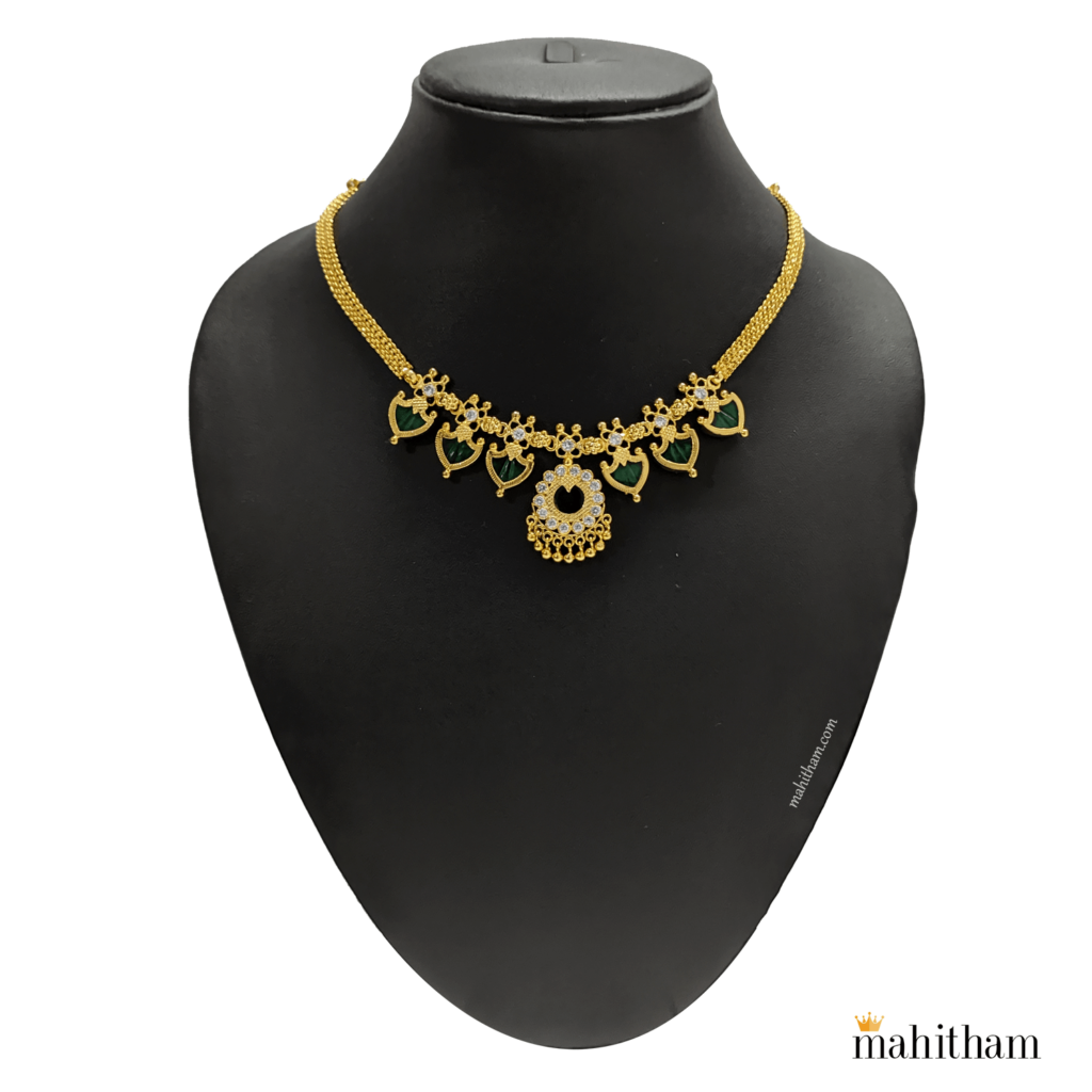 Lakshmi Locket with Hanging Balls and Palakka Chain - Mahitham One Gram ...