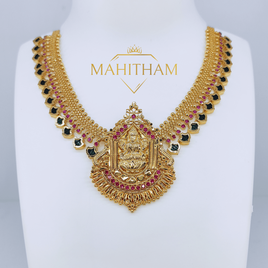 lakshmi locket with hanging balls and palakka adjustable chain |mahitham