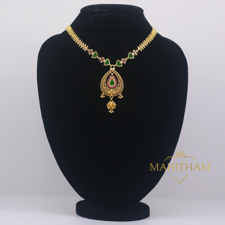 Palakka One Gram Gold Lakshmi Locket with Chain MG-1076 - Mahitham ...