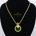Lokitha Green Palakka One Gram Gold Chain MG-1042 - Mahitham Jewellery