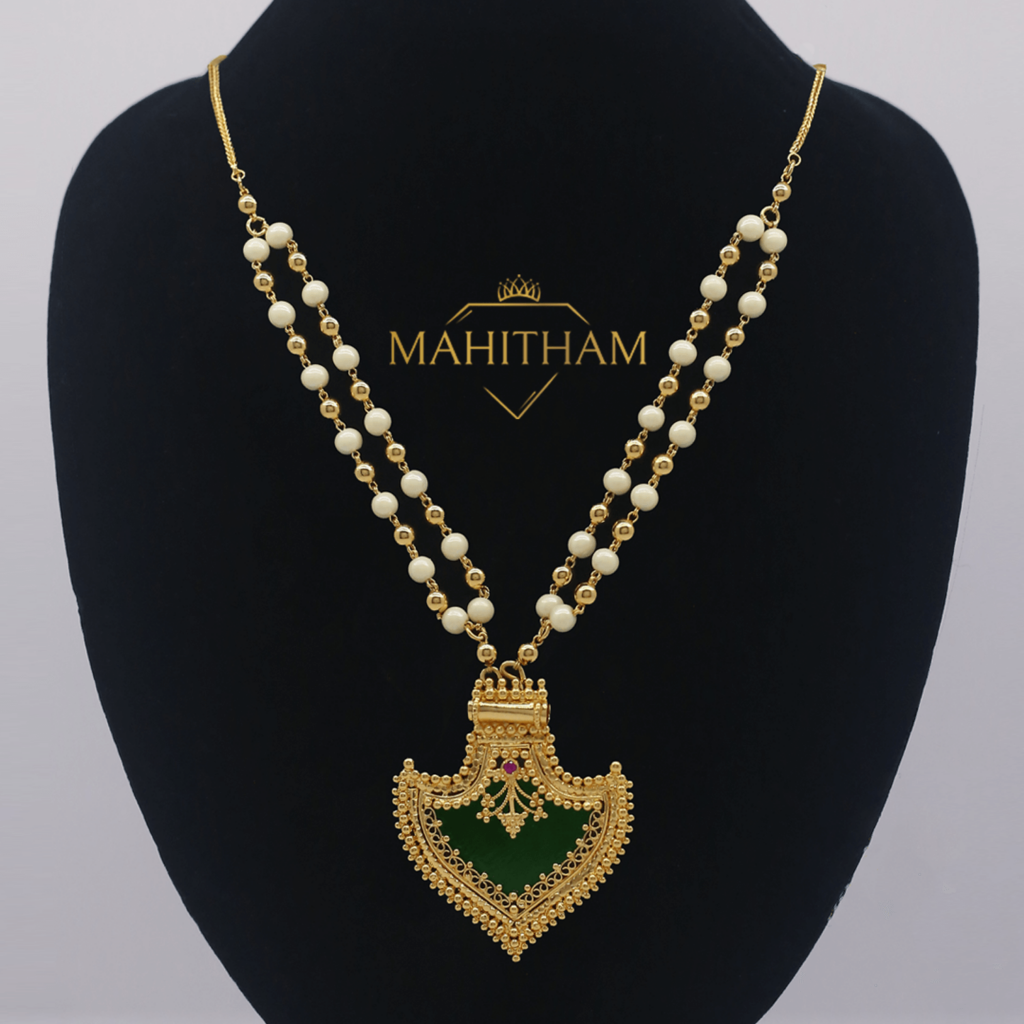 Lakshmi hanging balls with traditional chain | mahitham jewellery
