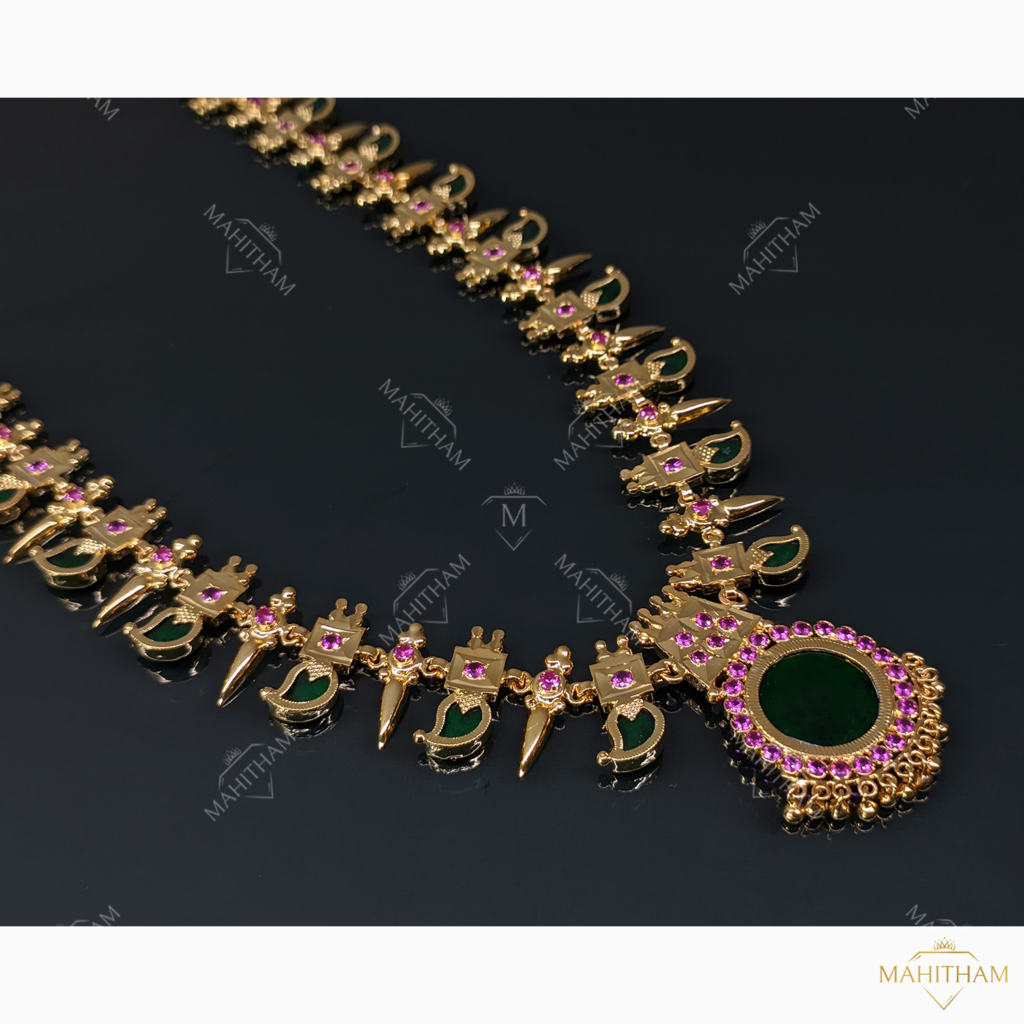 Traditional One Gram Gold Gopi Palakka Long Chain MG-1130 - Mahitham ...