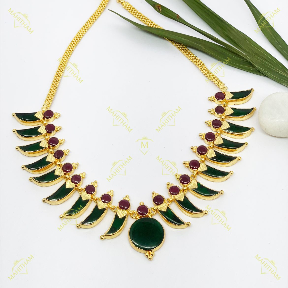 Lord Krishna Palakka One Gram Gold Pendant Chain MG-1080 - Mahitham ...