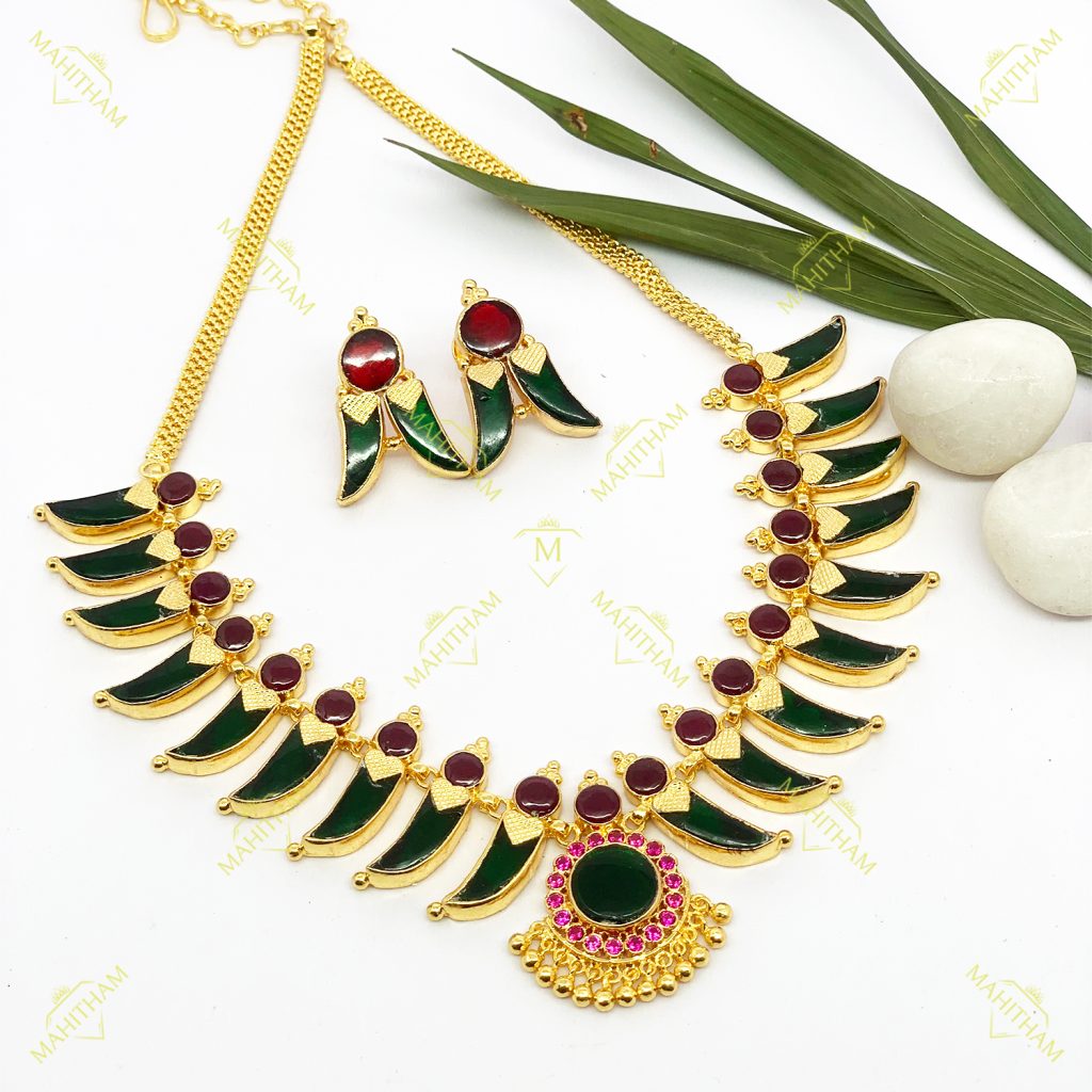 Lord Krishna Palakka One Gram Gold Pendant Chain MG-1080 - Mahitham ...