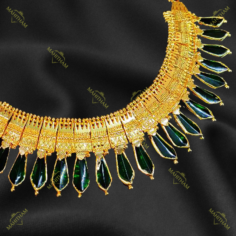Traditonal Green Komb Nagapadam Necklace Without Ruby Stones MG- 1999 ...